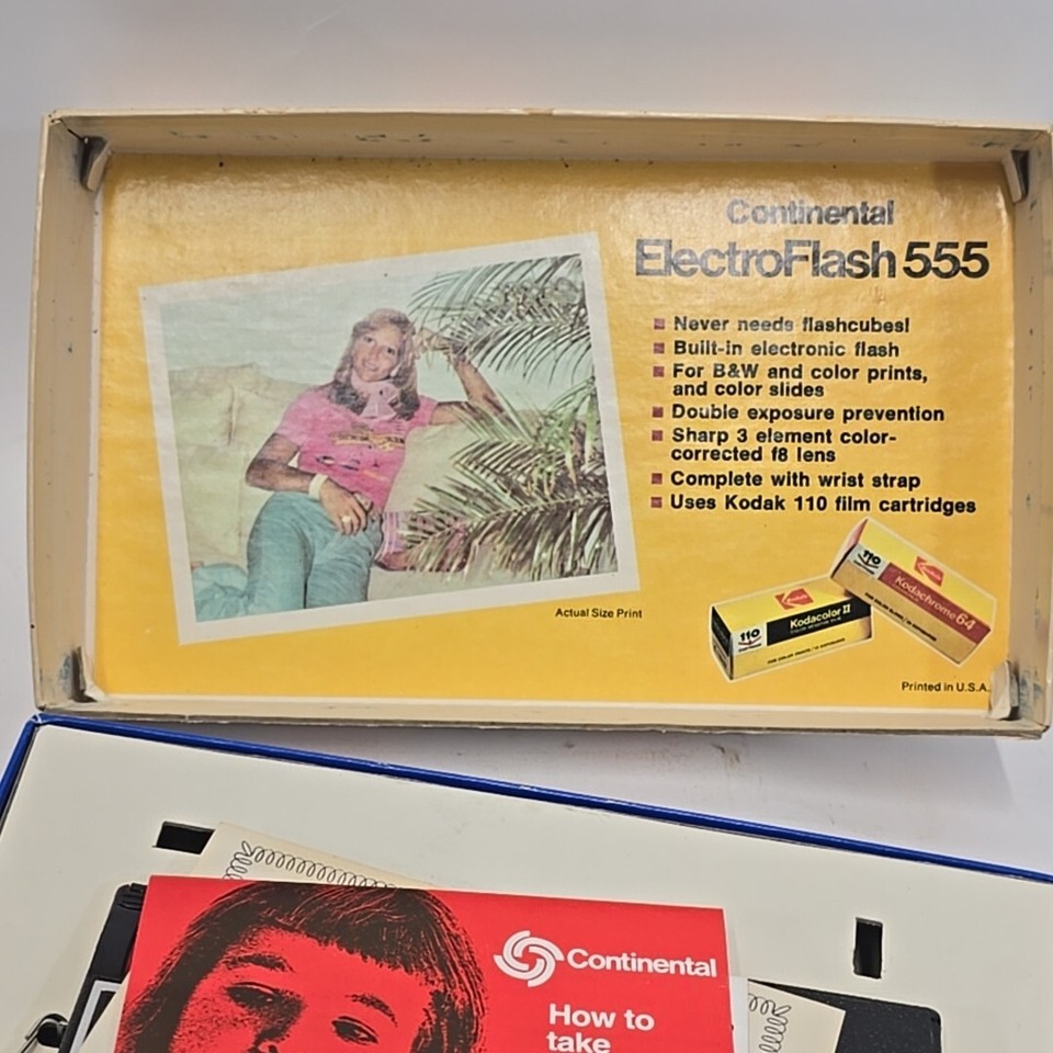 1977 Continental Electroflash 555s 110 Pocket Point Shoot Film Camera ...