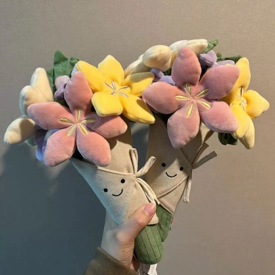 Jellycat Bouquet Flowers Toy Girls Birthday Wedding Gifts Doll Toy Free ...