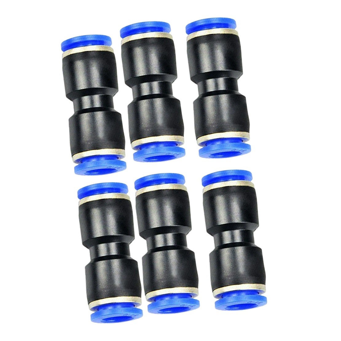 10x Air Pneumatic 1/4" to 1/4"- 6mm to 6mm Straight Push In Connectors ...