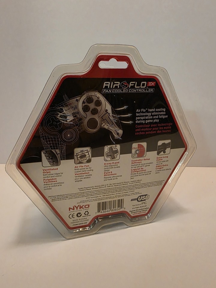2004 Nyko Air-Flo EX Fan Cooled Controller USB for PC NEW SEALED ...