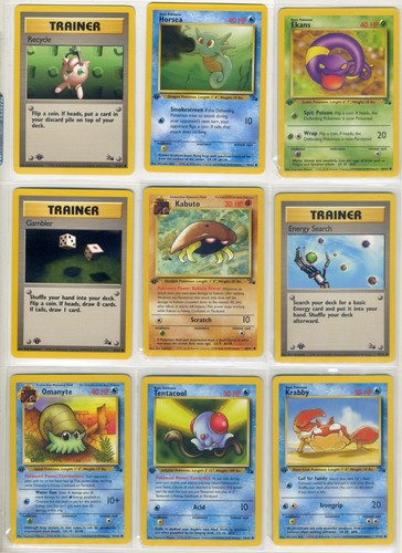 MINT - FOSSIL 1st Edition Pokémon cards - Pack 2 - EXTREMELY RARE | eBay