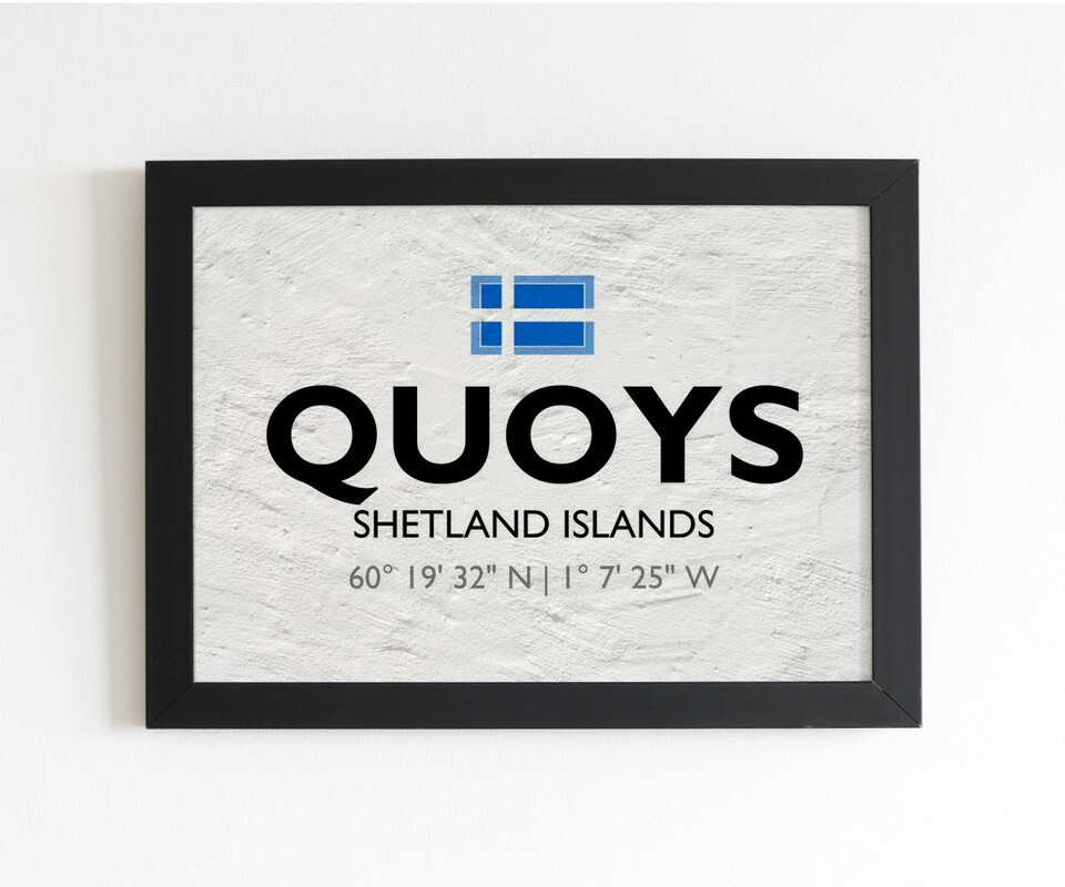 A3 PRINT - Quoys, Shetland Islands, Scotland - Lat/Long HU4860 | eBay UK