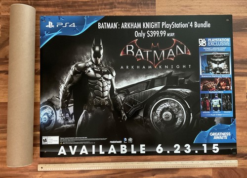 BATMAN ARKHAM KNIGHT Video Game Store Display Poster 2015 PS4 Promo ...