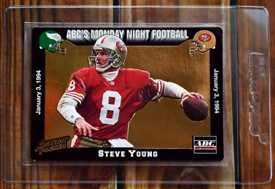1993 Action Packed Steve Young SF 49ers ABC Monday Night Football Card ...