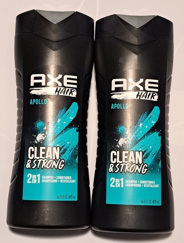 NEW Axe Hair Men's 16 Oz 2-in-1 Shampoo + Conditioner Apollo Scent (Lot ...