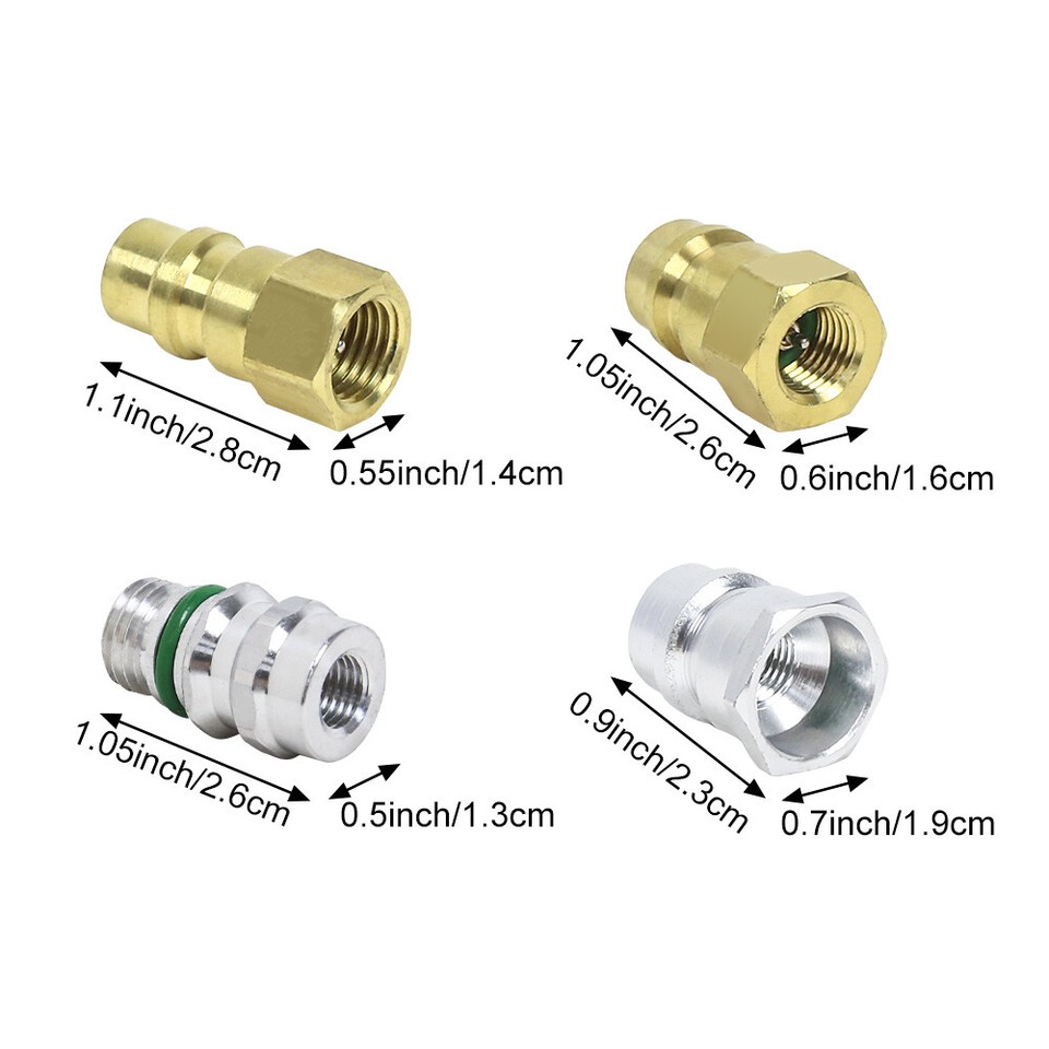 New 4pcs Complete A/C Retrofit Parts Adapter Kit For R 12 to R 134A ...