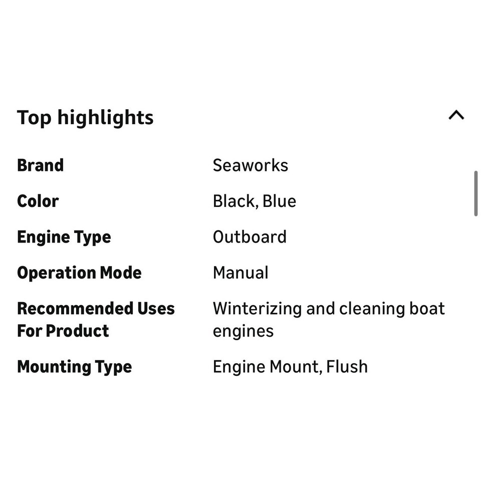Seaworks Dual Flow Engine Flush Kit Water Motor Winterizer Outboard ...