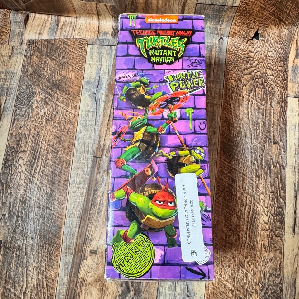 TMNT Mutant Mayhem Mikey Half Pipe RC Skateboard Controller Funrise New ...