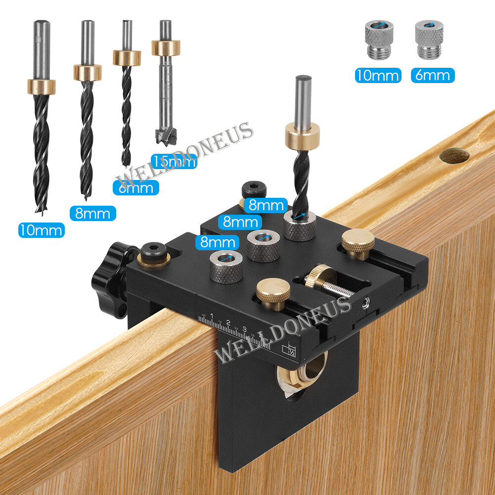 3 in 1 Holzbearbeitung Dübellehre Bohrschablone Bohrlehre Bohrloch ...