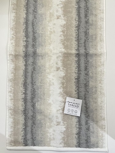Common Thread 2 Bath 2 Hand 4 Washcloth Towels Abstract Ikat Beige Grey ...