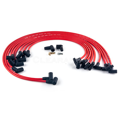 9767M SBC Small Block Chevy Race 8mm Spark Plug Wires HEI Under Header ...