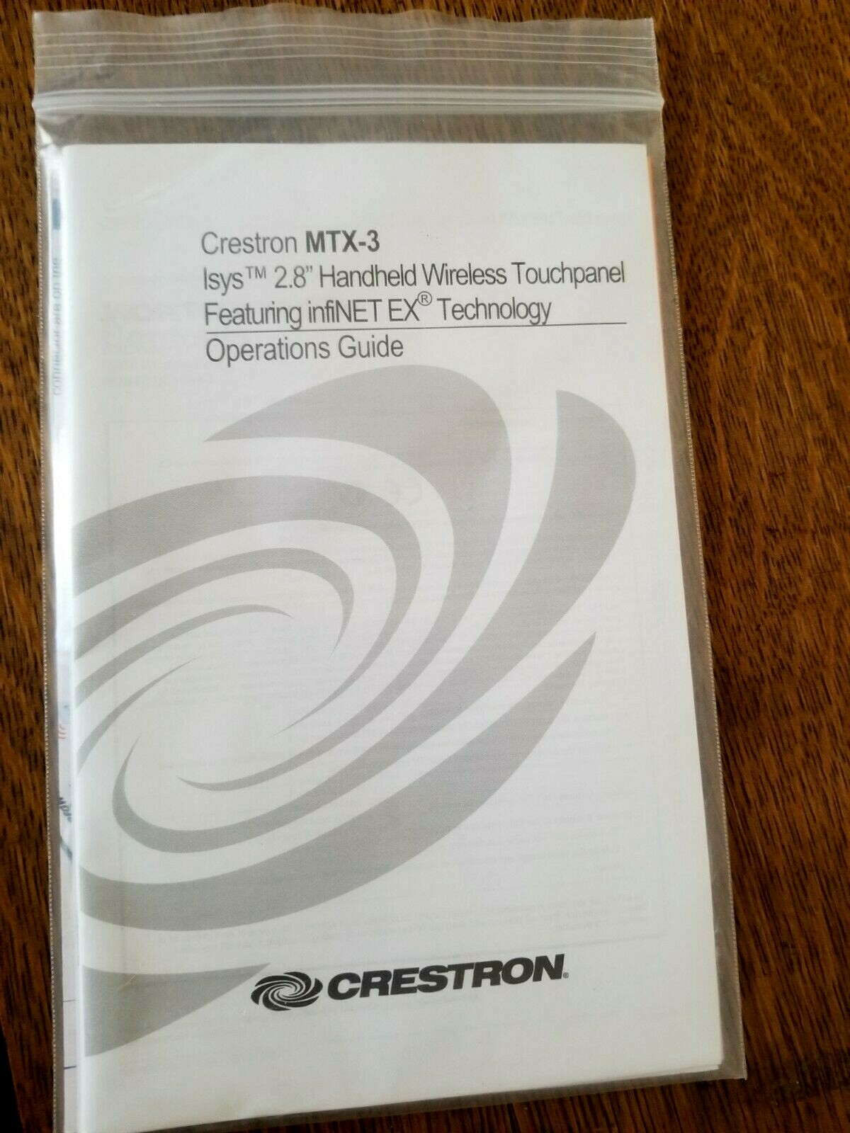 CRESTRON MTX-3 HANDHELD WIRELESS TOUCHPANEL OPERATION GUIDE NEW ISYS 2. ...