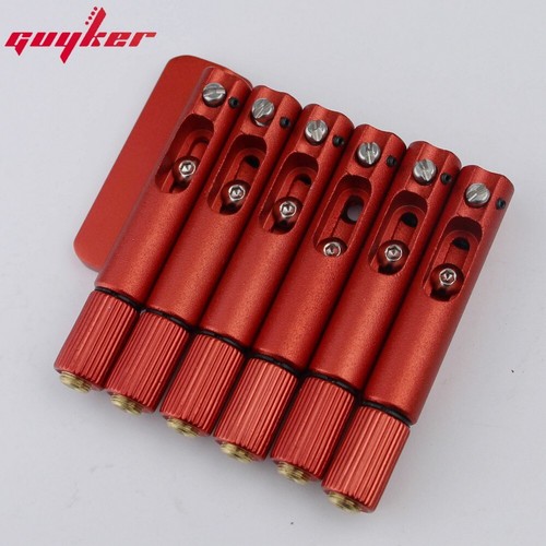 Guyker Red Single Fixed Brass Fan Bridges for Electric Guitar Bridge ...