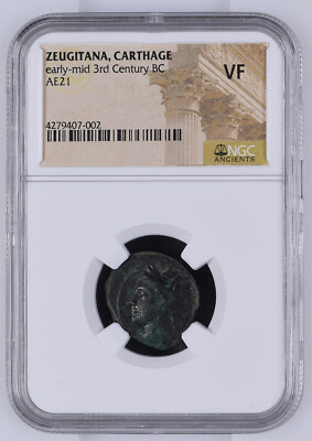 Zeugitana, Carthage 3rd Century BC AE21 VF NGC Certified | eBay