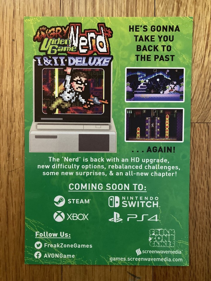 Angry Video Game Nerd Adventures I & II Deluxe Promotional Post Card ...