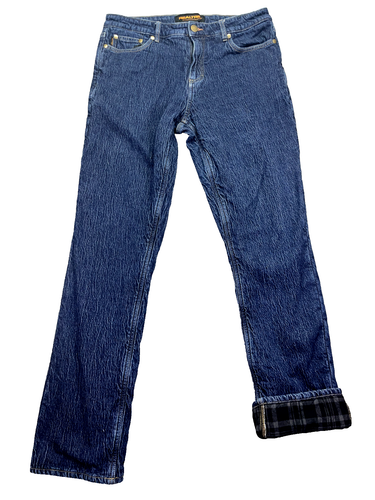 Realtree By Boston Traders Men's Flannel Lined Denim Blue Jeans 34 ...