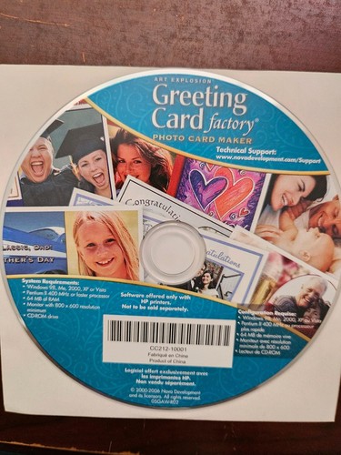 Greeting Card Factory Windows Software Create Photo Card Maker CD-ROM ...