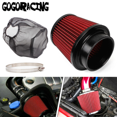 4" 100mm Inlet Truck Dry Air Filter Cone Air Intake Filter w/ Filter ...