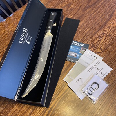 NIB Cutluxe Butcher Knife – 10″ Cimeter Breaking Knife, Razor Sharp ...