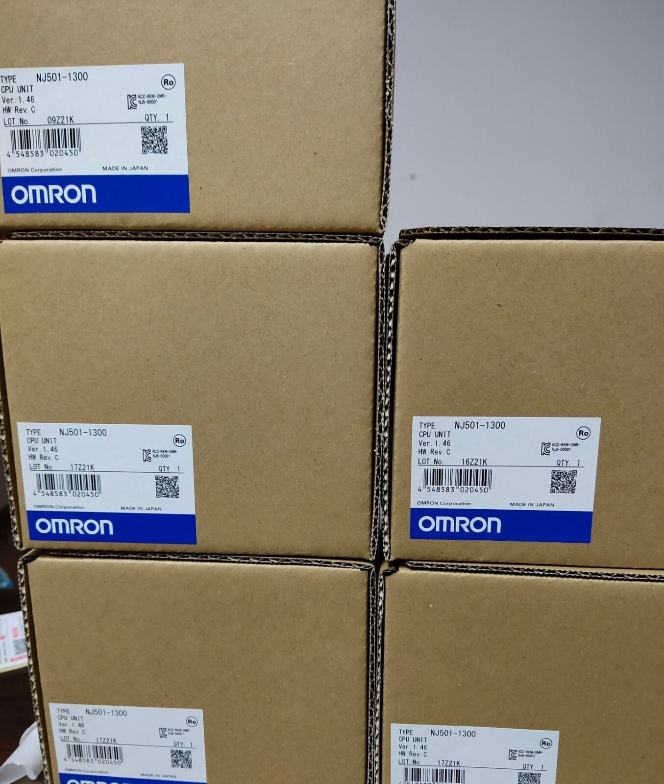 1PC Omron NJ501-1300 CPU UNIT NJ5011300 Expedited Shipping ...