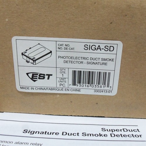 NEW EST EDWARDS SIGA-SD | PHOTOELECTRIC DUCT SMOKE DETECTOR SIGNATURE ...