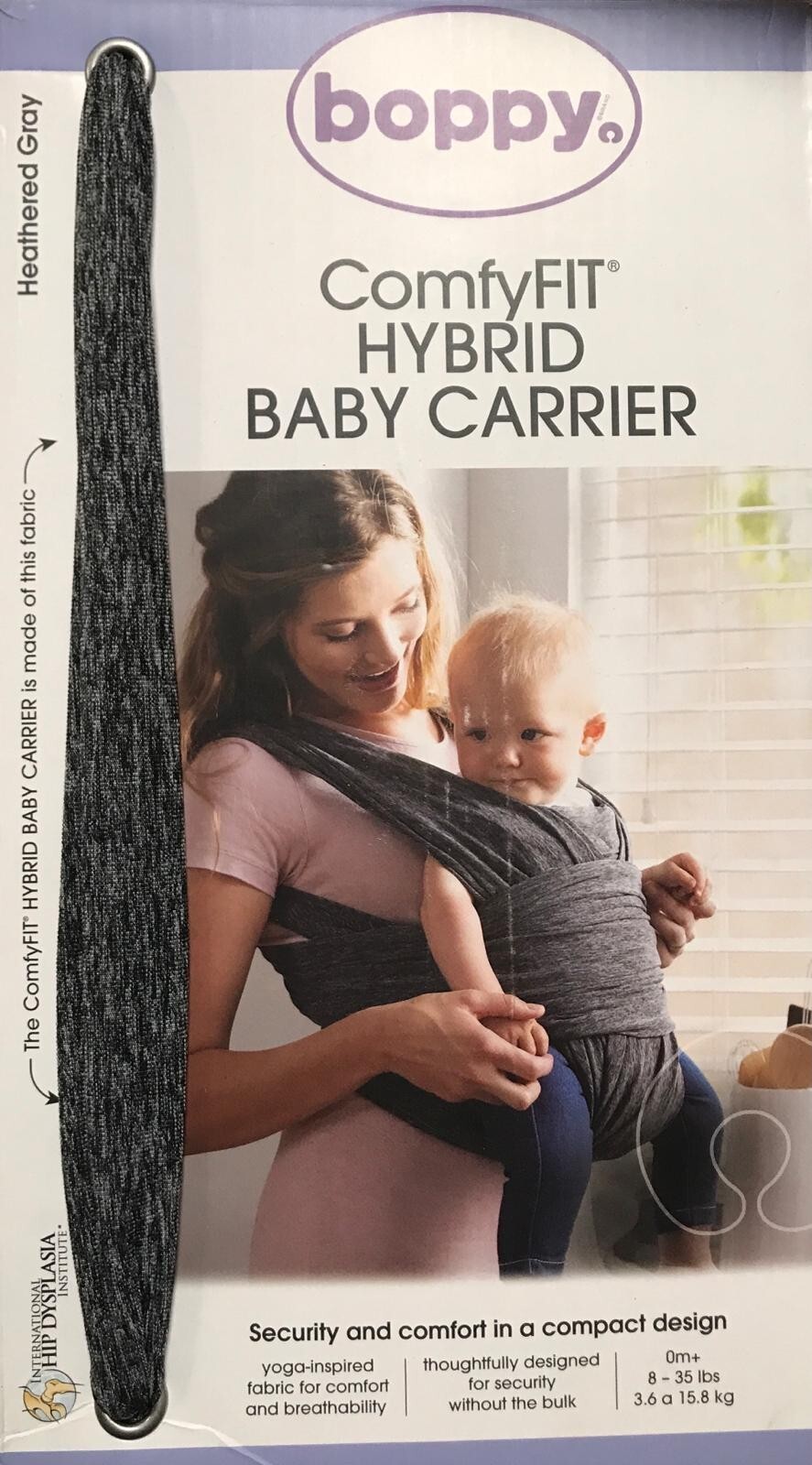 Boppy Heathered Gray 3 Carrying Positions Hybrid Comfyfit Baby Carrier ...