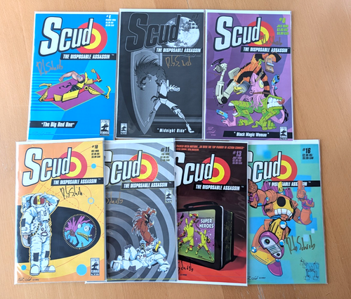 Scud The Disposable Assassin 7 Book Bundle - Signed by Rob Schrab | eBay