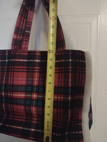 Victoria's Secret Plaid Tote Bag W/ Fur Logo VS Holiday Limited Edition ...