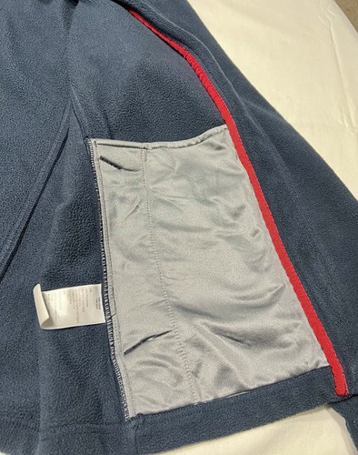 Chick-Fil-A Employee Jacket Sz L Navy Blue Fleece Full-Zip Work Oobe ...