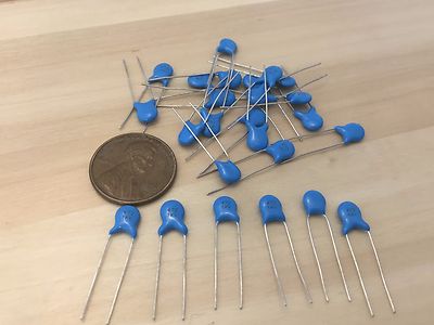 25 Pieces BLUE 472 4.7nF 1KV High Voltage Ceramic Disc Capacitors c33 ...