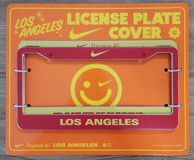 NIKE Pegasus 40 Los Angeles License Plate Cover Set Of 2 Scarce LA AIR ...