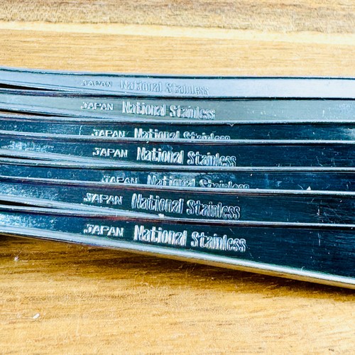 National Stainless CHARMANTE 7 Salad Forks Flatware Stainless Steel Vtg ...