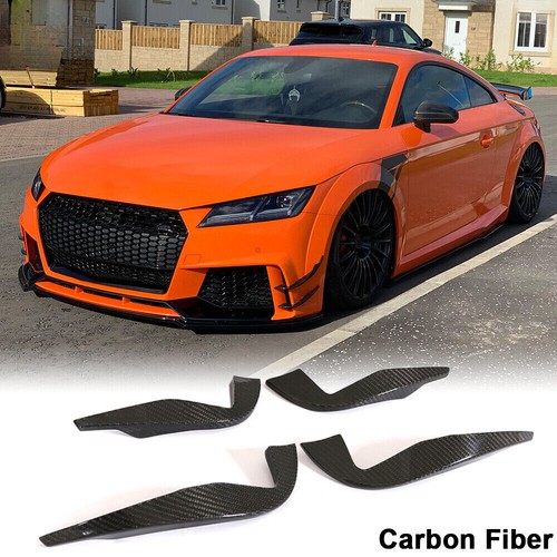 For Audi TT RS TTRS 2016-2019 Real Carbon Fiber Front Bumper Lip ...