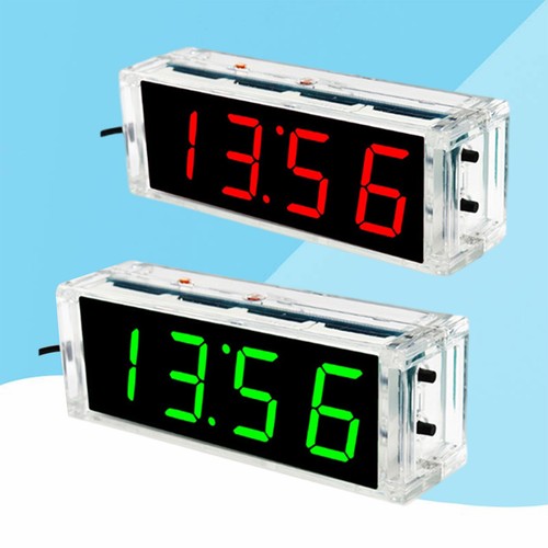DIY 4-Digit LED Electronic Alarm Clock Time Date Temperature & Light ...