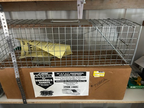 JT EATON 465 Live Animal Cage Catch & Release Trap Racoon 24" x 7" x 7 ...