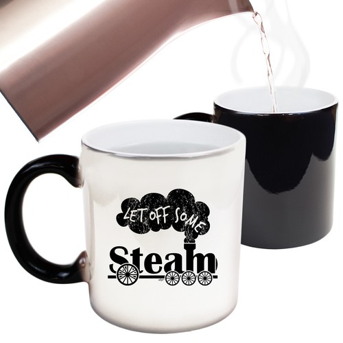 Let Off Some Steam Funny Mugs Novelty Colour Changing Mug GIFT BOXED ...