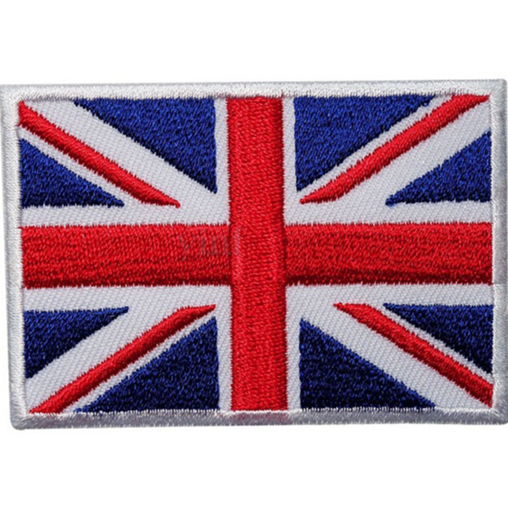 UK Flag Embroidered Iron / Sew On Patch United Kingdom Badge Tra~GO | eBay
