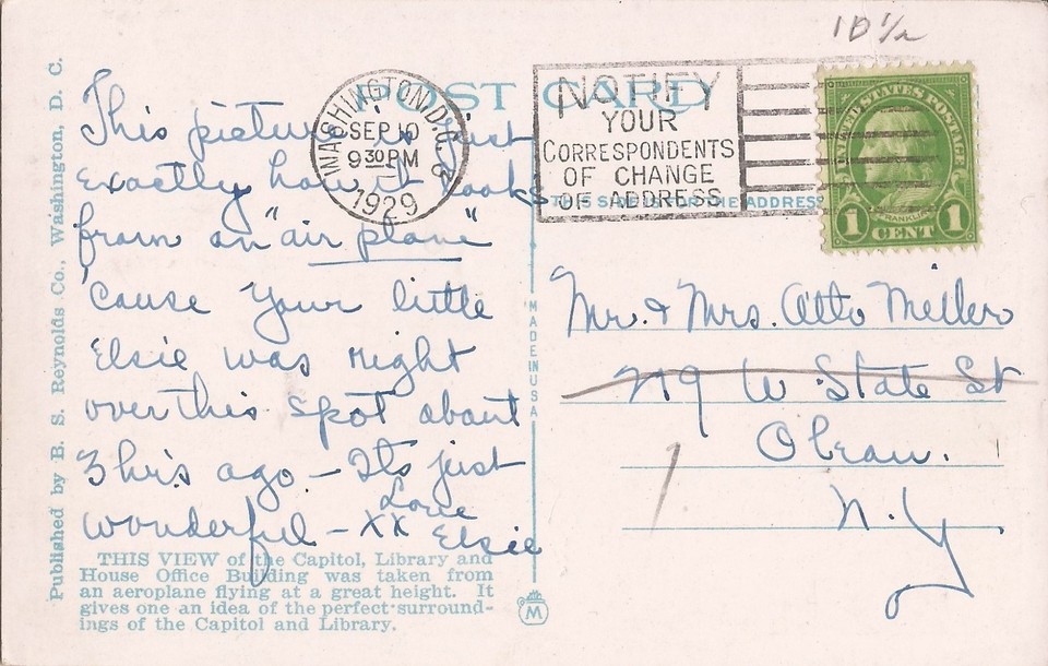 Washington, D. C. - U. S. Capitol & House Office Building - 1929 ...