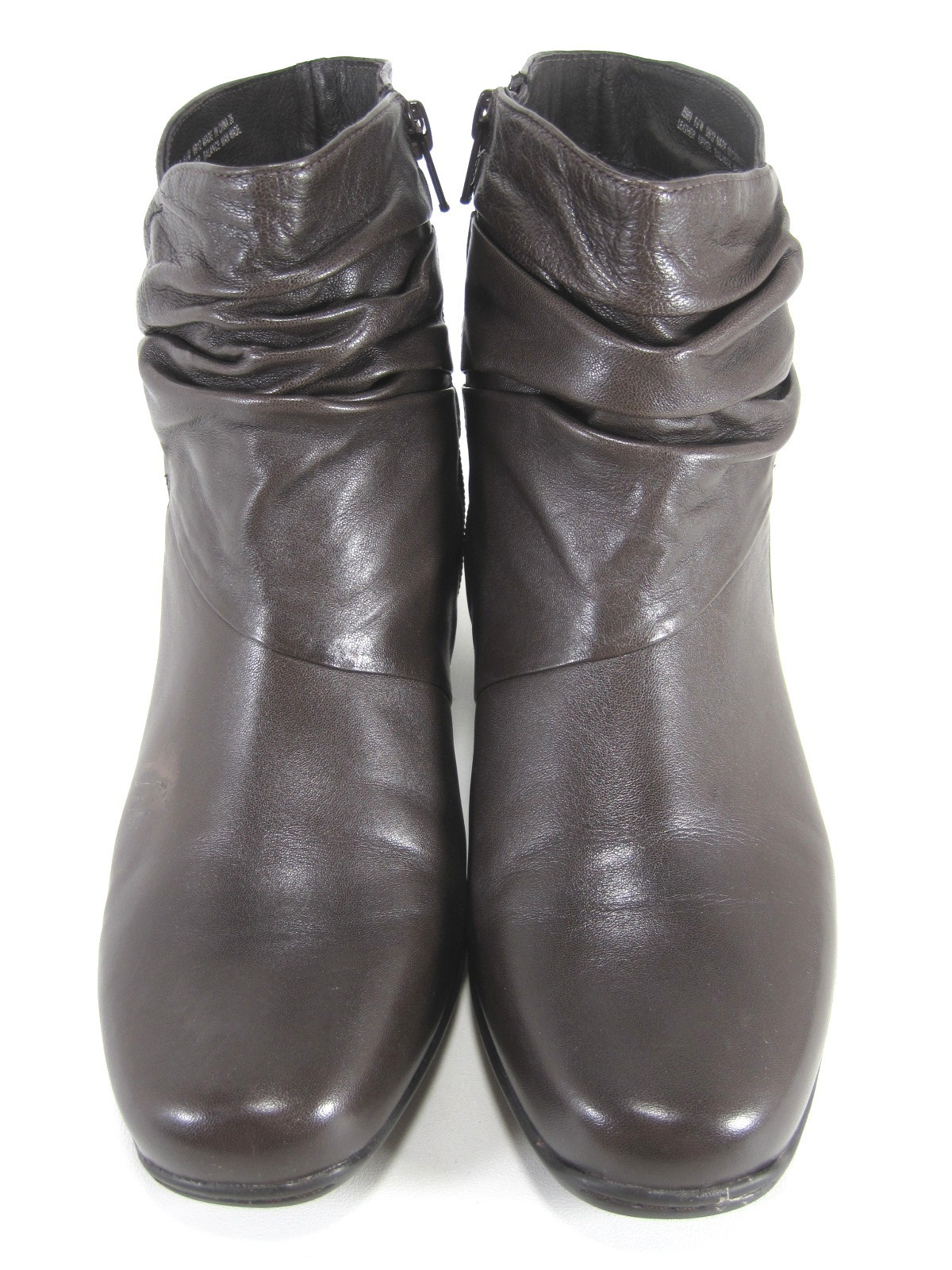 CLARKS WOMEN'S LEYDEN CREST ANKLE BOOTS DARK BROWN LEATHER US SIZE 6.5 ...