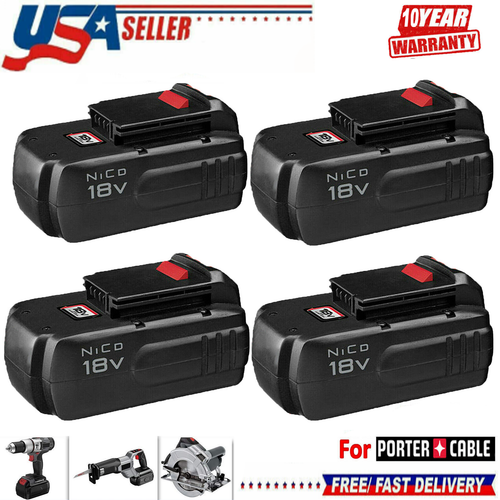 18V 18-Volt 4.8Ah Replacement Battery Pack for Porter Cable PC18B ...