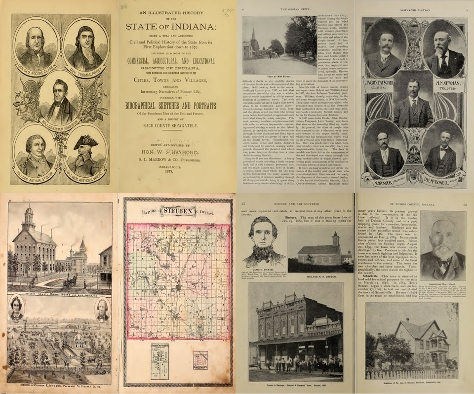 105 Old Rare Books on Indiana History Genealogy Ancestry Family Records ...