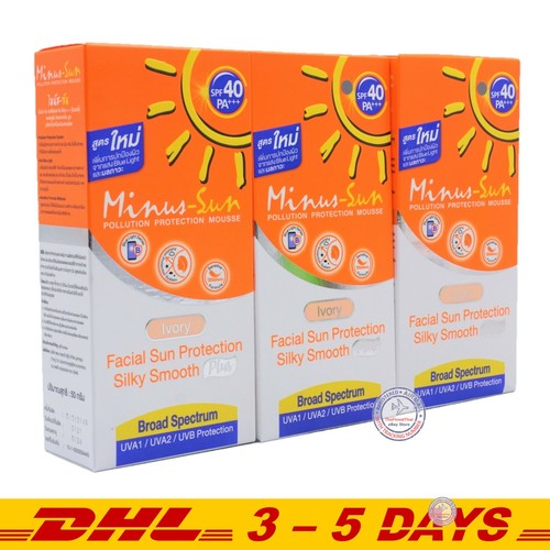 50g x 3 Minus Sun Sol Ivory Facial Protection Silky Smooth SPF40 Broad ...