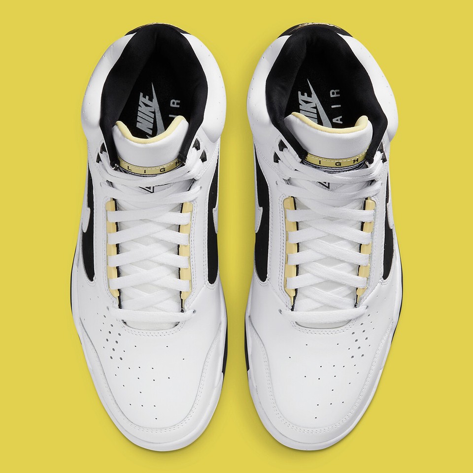 Nike Air Flight Lite Mid White Lemon Yellow Black DV0824-100 Men's | eBay