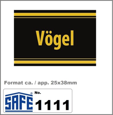 Birds-Signettes-Patent-Sticker-Self-Adhesive-SAFE-1111 Dimensions ...