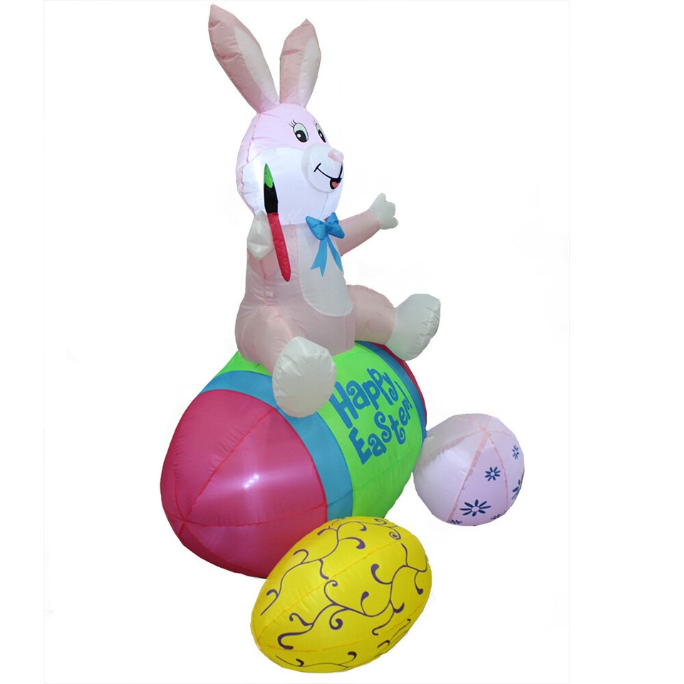 Easter Decorations Outdoor Inflatable Airblown Easter Bunny Easter Eggs ...