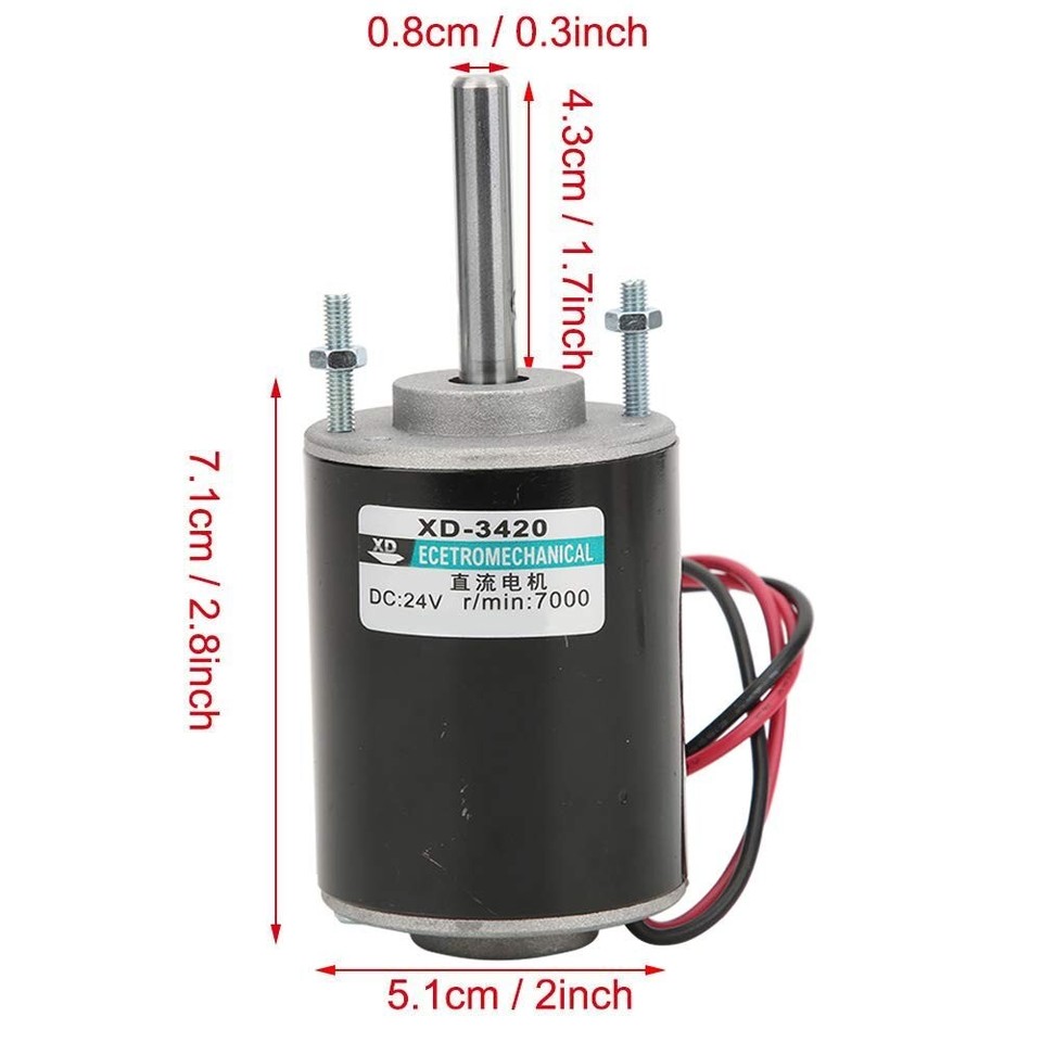 24V 30W CW/CCW Permanent Magnet DC Motor Reversible 7000RPM | eBay