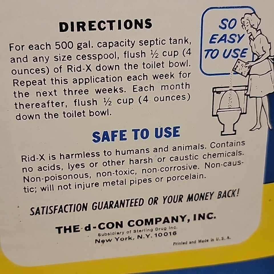 Rid-X 16 OZ Beneficial Bacteria Additive Septic/Cesspool System ...