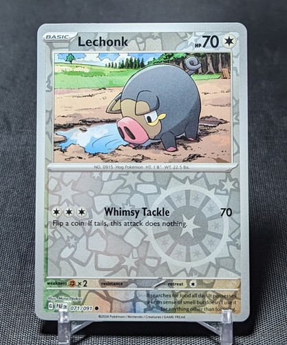 Lechonk Common Reverse Holo Colorless PALDEAN FATES Pokemon TCG Card ...