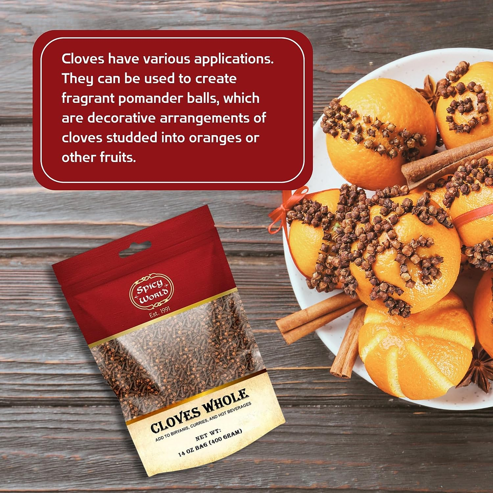 Spicy World Whole Cloves Bulk 14 Oz Bag - Premium Quality - Great for ...