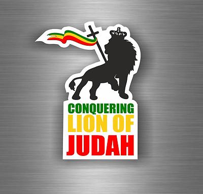 Sticker car decal rasta reggae JAH lion of judah one love rastafarai ...